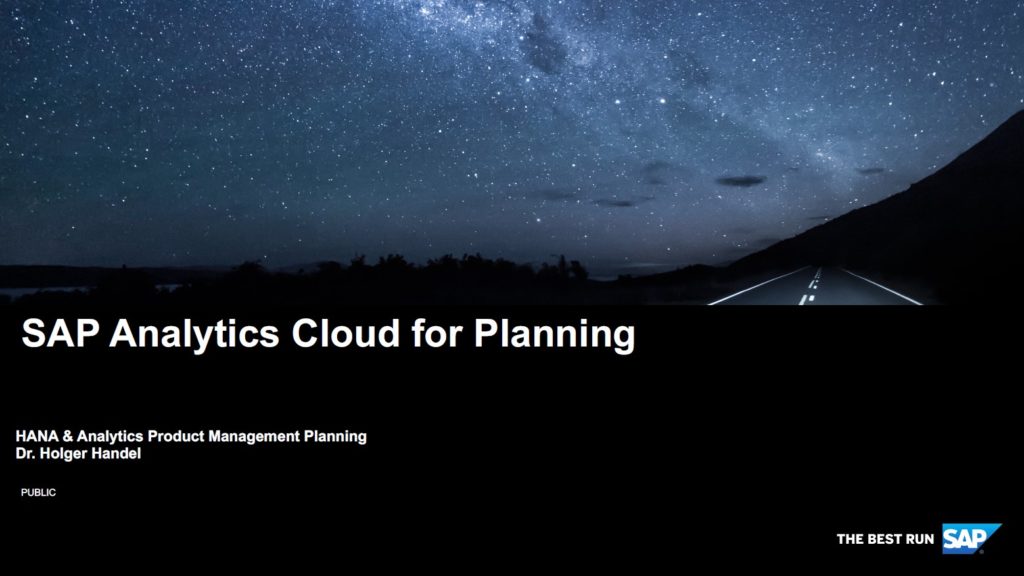 SAP Analytics Cloud for Planning im InCon-Webinar