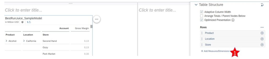 SAP Analytics Cloud Tabellen und Schwellenwerte - Tutorial