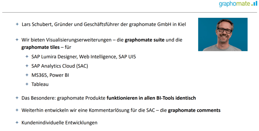 In 30 Minuten zum einfachen One-Pager: graphomate Custom Widgets für SAC Stories